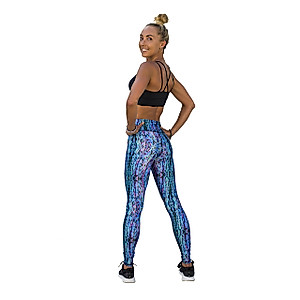 Slipins Sea Legs Leggings for Women, High-Waisted Leggings with UPF Protection, Perfect for Yoga, Surfing, Diving, Snorkeling, Gym, and Other Activities, Pink Abalone, X-Large