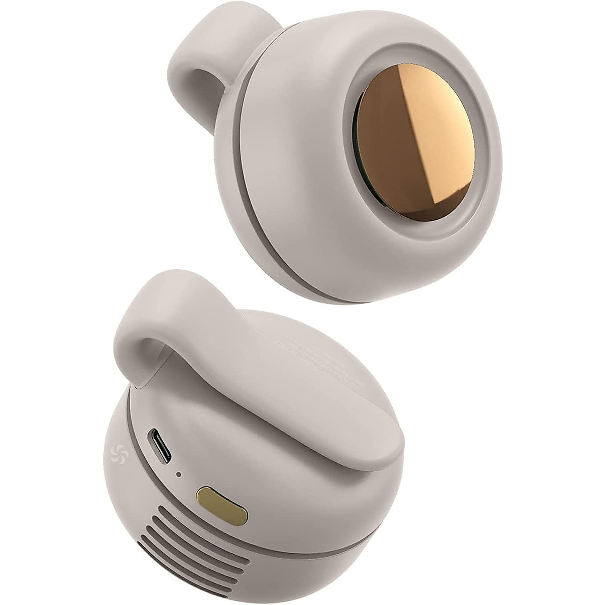 2023 New Small Whirlwind Clip Waist Neck Fan - Portable Rechargeable Fan, Small but Powerful, Quiet 3 Speeds Hands-Free Waist Clip Fan, 2 in 1 Waist Clip Bladeless Fan for Better Cooling (White)