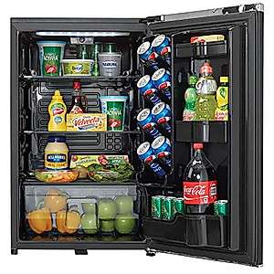 Danby DAR044A6MDB-6 4.4 Cu.Ft. Mini Fridge, Compact Refrigerator for Bedroom, Living Room, Bar, Dorm, Kitchen, Office, E-Star Rated with Door Lock, Black
