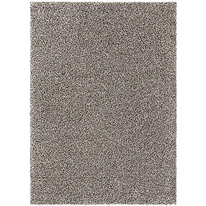 Well Woven Madison Shag Plain Grey Modern Solid Area Rug 5' x 7'2''