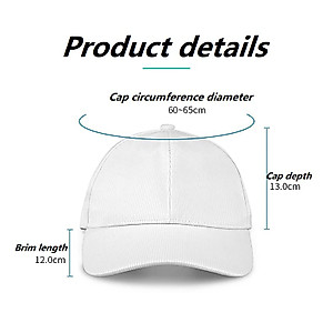 LED Light Up Hat for Men，7 Colors Glow Hat Fiber Optic Rave Luminous Baseball Cap for Women USB Charging White