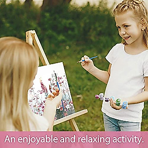 SUMGAR Paint by Numbers for Adults Flowers Pink, Colorful Canvas DIY Oil Painting Kits for Beginners, Acrylic Drawing Paintwork Crafts 16 x 20 inch (Without Frame)