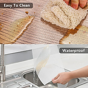 Shelf Liner Kitchen Drawer Mats, Double Sided Non-Slip Drawer Liner, Washable Oil-Proof Refrigerator Mats Non-Adhesive Liner Table Place Mats for Cupboard, Cabinet, Drawer (11.8 x 78.7 inches)