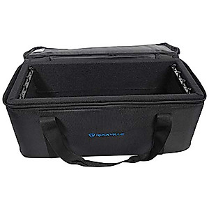 Rockville 4U Rack Bag Double-Sided Case with 12" Depth + Shoulder Strap (RRB40) Black