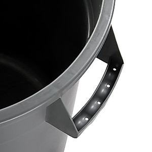 Winco Trash Can, 32-Gallon, Gray