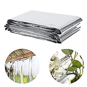 QLGCJ High Silver Reflective Mylar Film, Garden Greenhouse Covering Foil Sheets Effectively Increase Plants Growth, 120x210cm