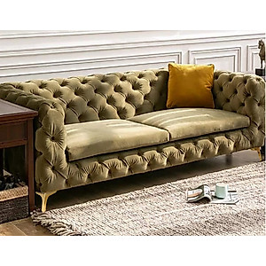 Enkman Set of 4 Metal Furniture Sofa Legs, 4 inches DIY Replacement for Dresser Couch Cabinet Sofa Bed Loveseat Ottoman, Including Screws (6 Inch, Gold)