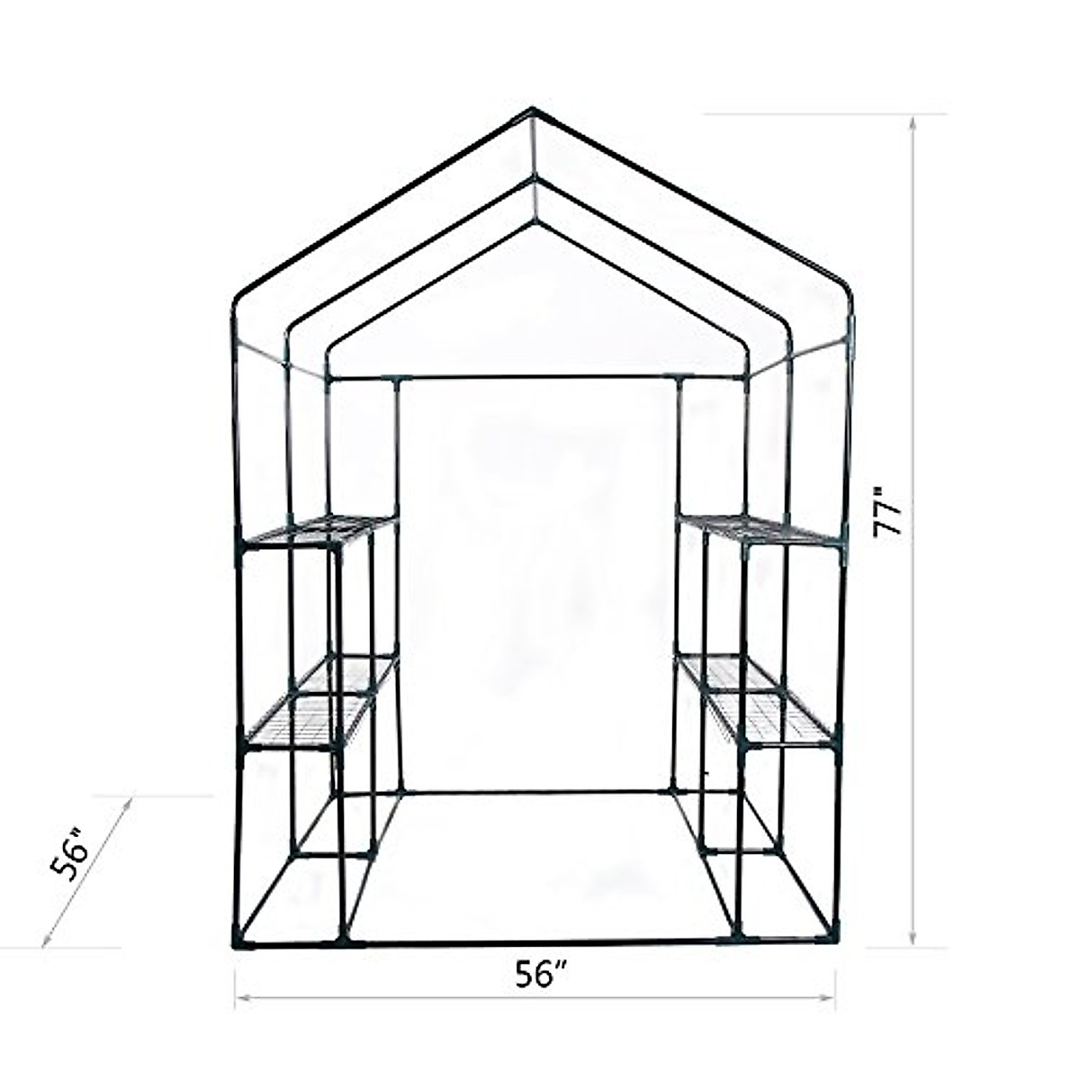 GOJOOASIS Walk in Portable Garden Greenhouse Mini Plants Shed Hot House with 3 Tiers