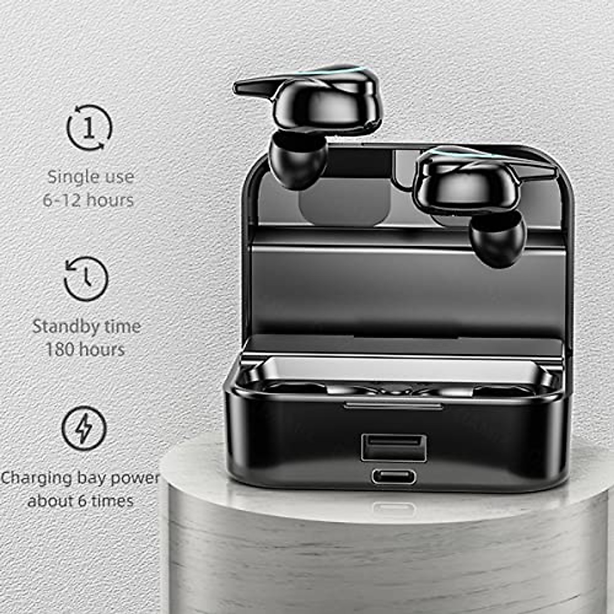 Kamon M31A True Wireless Earbuds Bluetooth 5.2 Headphones, Game, Music Dual-Mode, Touch Control, IPX6 Waterproof Stereo Earphones Battery Display & TWS in-Ear Built-in Mic Headset