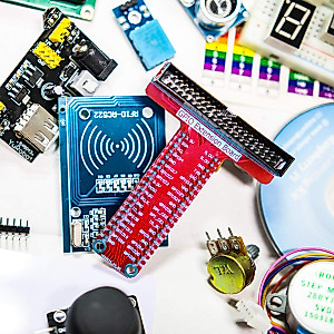 Adeept RFID Starter Kit for Raspberry Pi 4 3 Model B+ B, Stepper Motor, ADXL345, 40-pin GPIO Extension Board, Solderless Breadboard, C and Python Code, Beginners Learning Kit with 140 Pages Guidebook