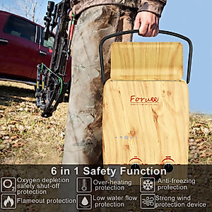 Portable Water Heater, Propane Tankless Water Heater, 1.32GPM/5Litre Capacity, 6-IN-1 Multiple Protection, 7 More Usage Scenarios, Low Pressure Startup, Lemon Tree