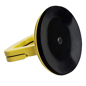 FCHO Glass Suction Cup Heavy Duty Aluminum Vacuum Plate Puller Handle Holder Hooks Duty Galss Lifting/Tile Suction Cup Lifter/Moving Glass/Pad for Lifting (Yellow, 2Pack)