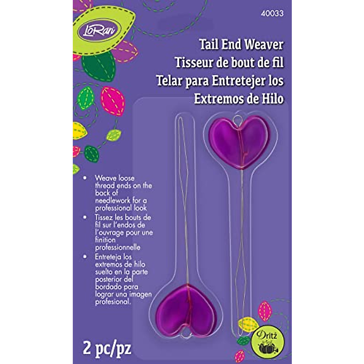 LoRan 40033 Tail End Weaver, Pink 2 Piece