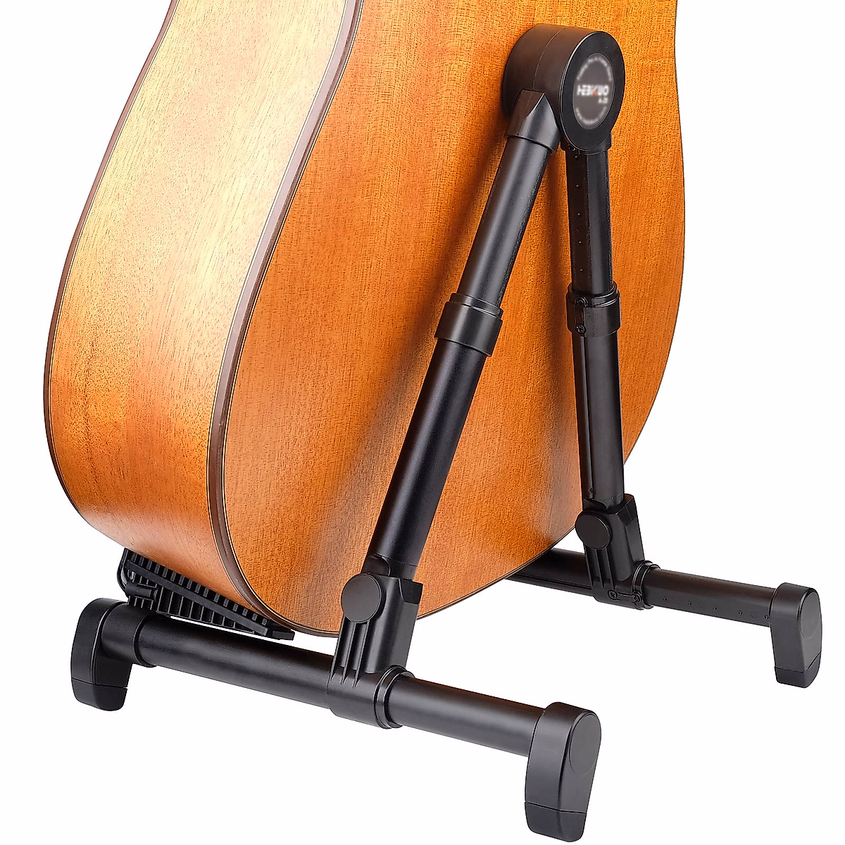 Eison Folding Guitar Stand,Lightweight Adjustable Floor Guitar Holder with 8 Guitar Picks,Portable A Frame Aluminium Music Stand for Acoustic Electric Guitars, Bass, Violin, Ukulele, Mandolin,Banjo