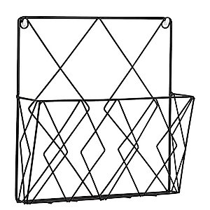 WskLinft Wall Shelf Modern Fashion Space-Saving Wall Mounted Book Magazines Storage Organization Rack for Home Decor (Black)