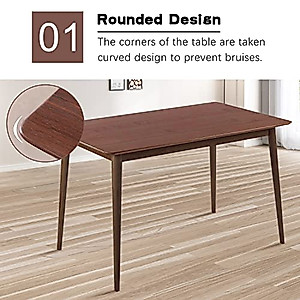 Dining Table Kitchen Table Elegant Dining Room Table Small Kitchen Table for Small Spaces Table Solid Wood Dinner Table for 4 Modern Home Furniture Rectangular, Espresso