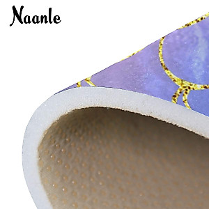 Naanle Mermaid Non Slip Area Rug for Living Dinning Room Bedroom Kitchen, 4' x 6'(48 x 72 Inches / 120 x 180 cm), Colorful Mermaid Scale Nursery Rug Floor Carpet Yoga Mat