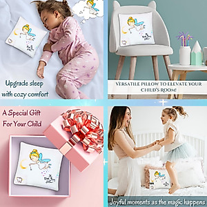 Liv & Oak Tooth Fairy Pillow - Large 10” x 10” Plush Pillow W/3” x 3” Embroidered Pocket for Lost Teeth - Fairy Design, Non-Toxic 100% Polyester - Perfect Keepsake Gift for Boys & Girls