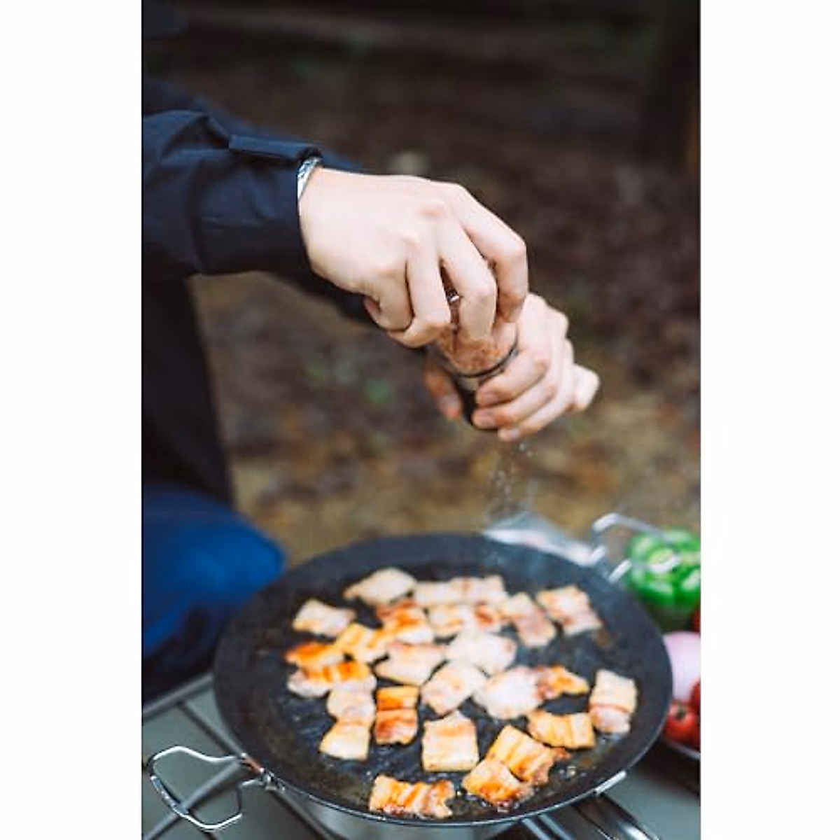 Fire-Maple Camping Griddle Plate | Nonstick Outdoor Portable Grill Pan for Stovetop | BBQ Gas Griddle Pan for Camping Stove Ridged Surfaces 31 X 31cm