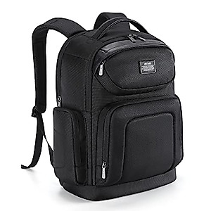 LIGHT FLIGHT Travel Laptop Backpack for Men Women,Water Resistant College Bag,Carry on Backpack Flight Approved,Work Bookpack Fits 15.6 Inch Laptop,Lightweight Hiking Bag,Black