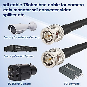 XRDS -RF 2PCS HD SDI Cable 3ft, BNC Male Cable 75 Ohm RG179 SDI Cable for BMCC Video Camera