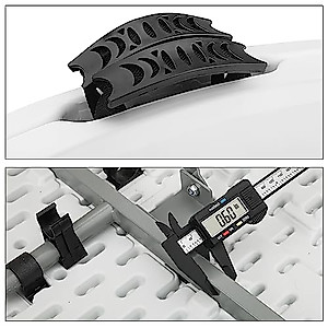 MoNiBloom 5Ft Round Folding Table, Indoor Outdoor Plastic Dining Card Table with Handle and Lock for Picnic Party Banquet Wedding, White Toptable Gray Legs