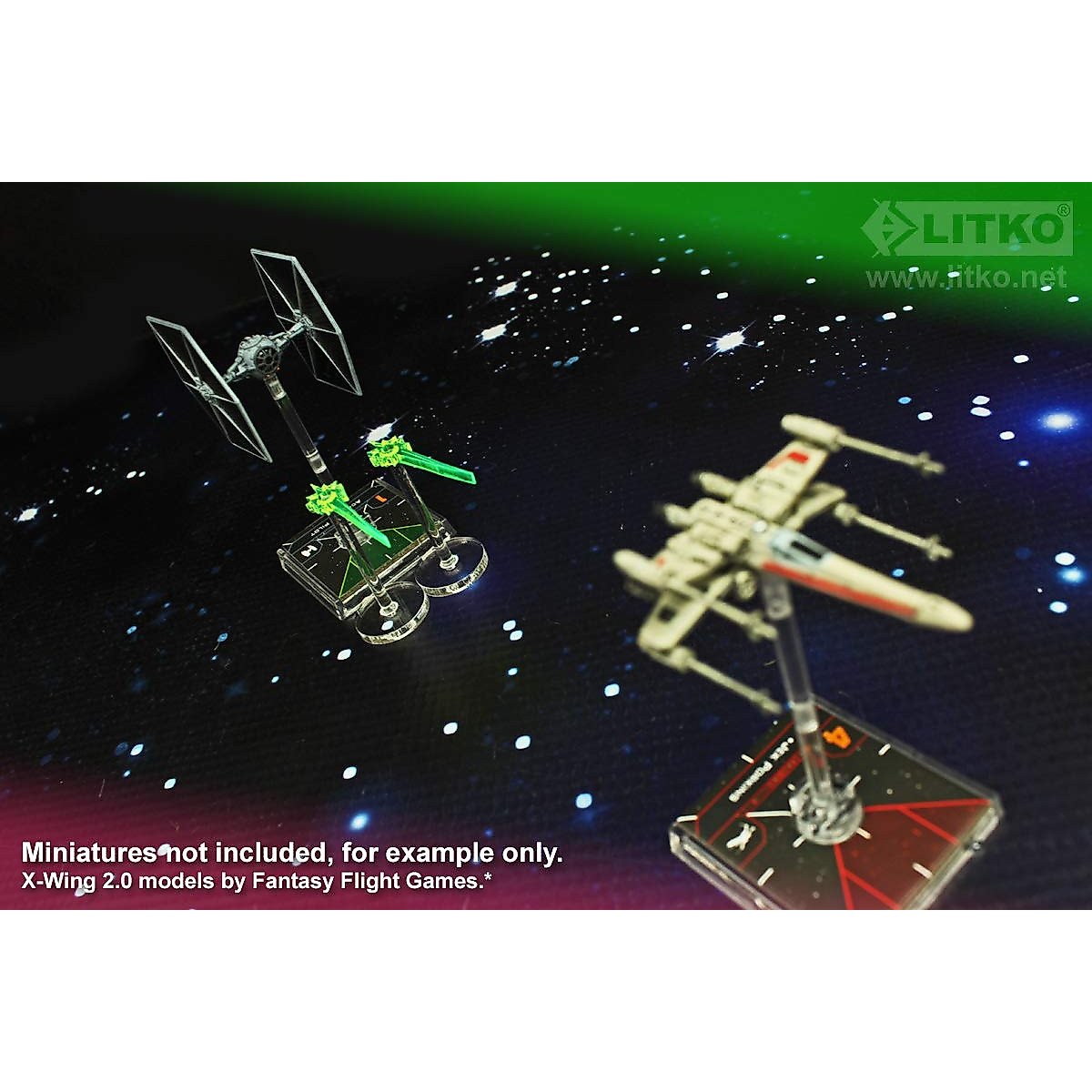 LITKO Laser Beam Stands, Fluorescent Green (5)