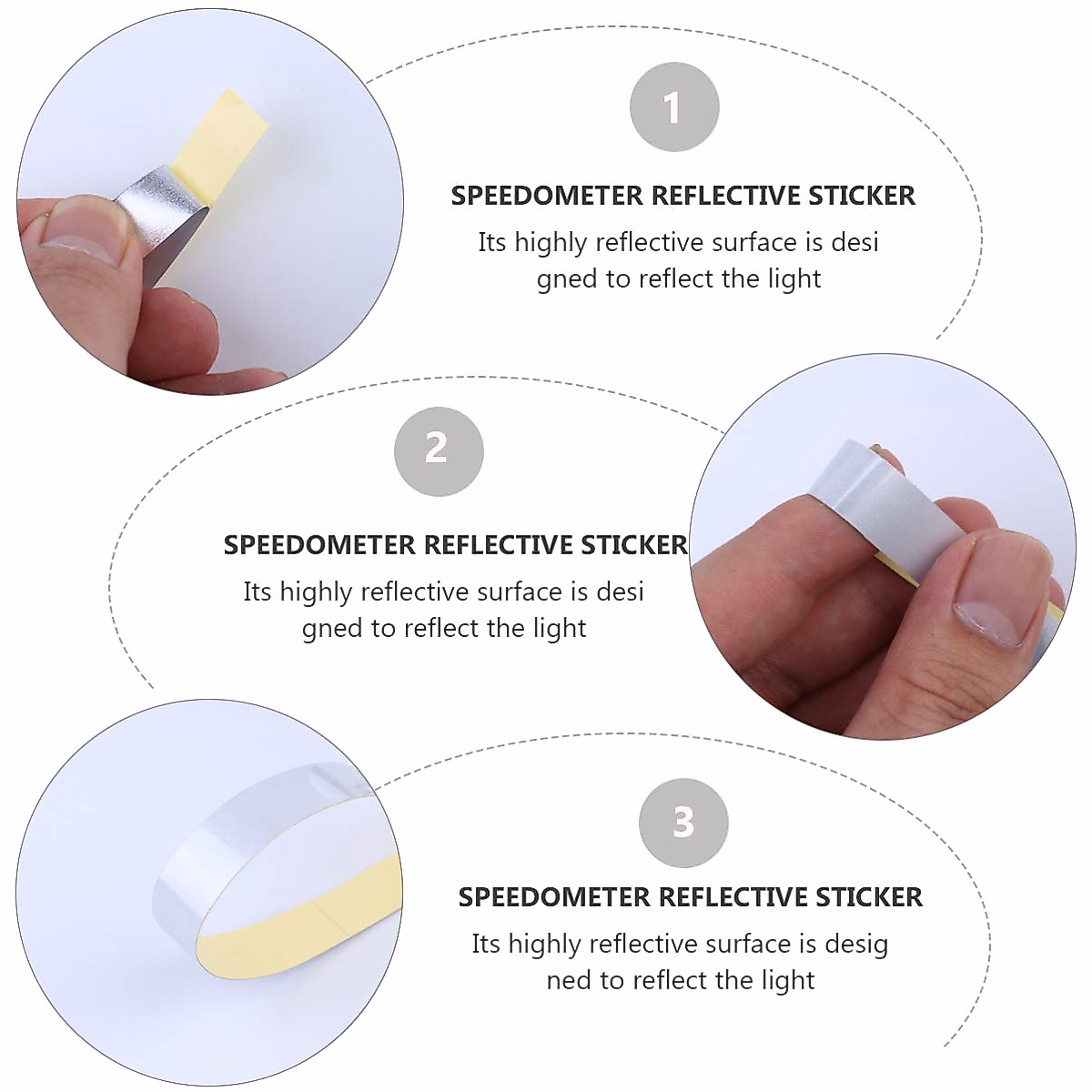 ULTECHNOVO Car Stuff Optical and Non- Digital Photos - Reflective Tape Strips for Digital Photo Tachometers 12pcs Car Sticker