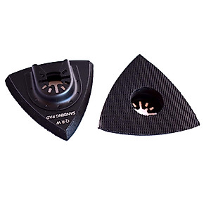 Pro Pack (5 Pcs) - 3 inch Triangular Hook and Loop Sanding pad with Universal Arbor for Fein Multimaster, Craftsman, Ridgid, Bosch, Chicago, Milwaukee, etc.