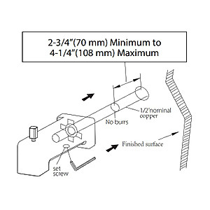 Kedra Slip On Diverter Tub Spout, 5.9 Inch Bathtub Spout with Diverter, Replacement Bath Tub Faucet for 1/2" Copper Water Tube, Matte Black
