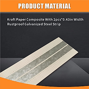 UNRUNFO-Reinforced-Drywall-Corner-Tape-for-Walls - Drywall Inside Outside Corner Tape with Metal, 2IN*100FT,1*ROLL, No Adhesive Side