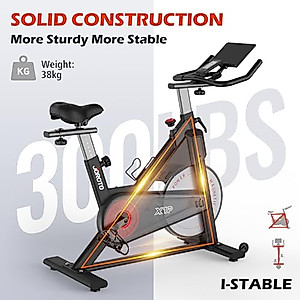 JOROTO Stationary Bikes for Home - Exercise Bike with Magnetic Resistance, Workout Bike Indoor Cycling Bikes with 11.8" Enlarged Tablet Bracket & RPM Display -2023 NEW VERSION