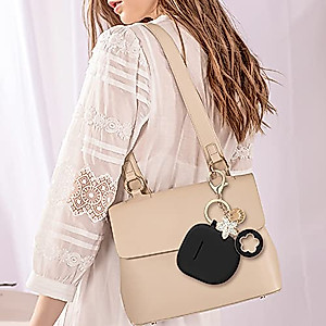 Bose Case for QuietComfort Earbuds II 2022, VISOOM Cute Bose QuietComfort Earbuds II Case Cover Women， Protective Silicone Bose Earbuds 2 Case Cover with Bling Keychain for Girls (Black)