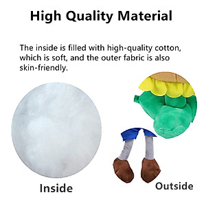 JHESAO 6 PCS Plants and Zombies PVZ Plush Zombies Plants Sets Toy Peashooter Conehead Zombie, 1 2 Stuffed Soft Chomper Doll Duck Zombie, Sunflower PVZ Figure Doll Purple Zombie New