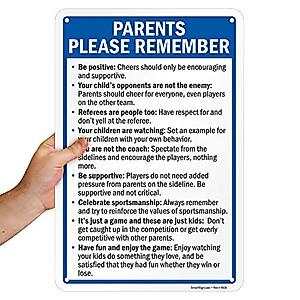 SmartSign “Parents Please Remember” Playground Rules Sign | 12" x 18" Aluminum