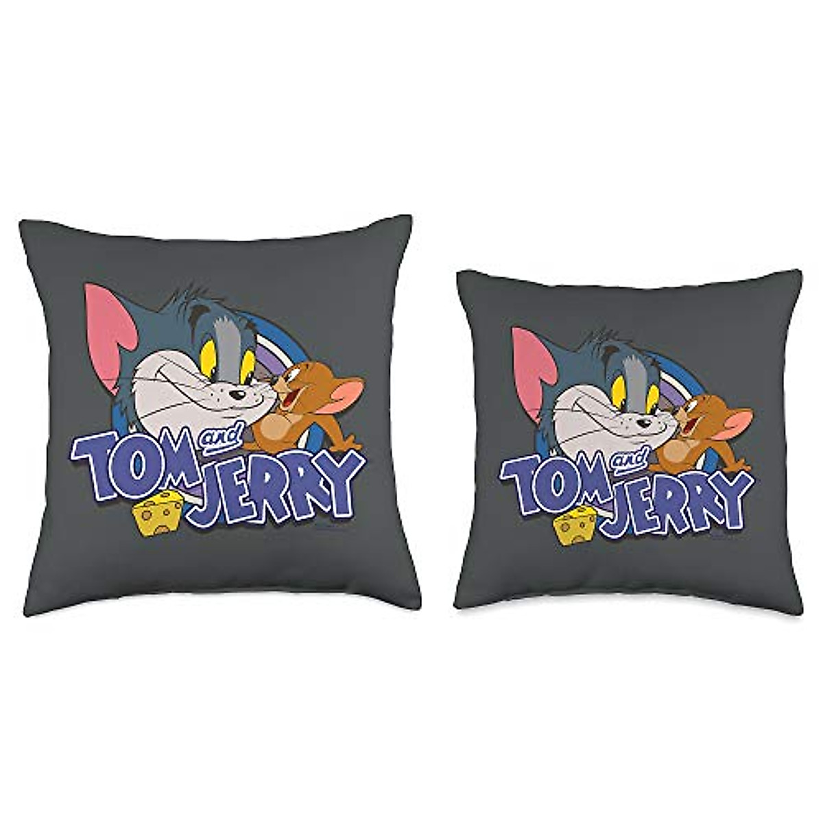 Tom and Jerry Friendly Enemies Throw Pillow, 18x18, Multicolor
