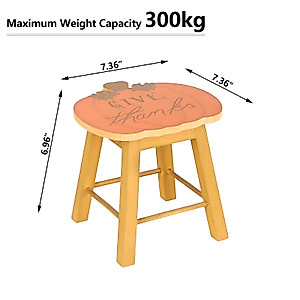 Viagem 7.1 Inch Step Stool Holds up to 200Lbs Suitable for Kitchen Bathroom Living Room Garden Playroom Classroom (Chocolate,Pumpkin), 19.5*19.5*18.5cm