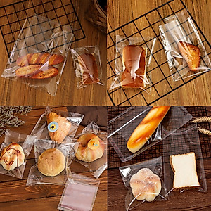 3x3" Self Sealing Bags 500pcs Clear Cello Bags Self Adhesive Cellophane Bags Resealable for Bakery Cookie Candy Soap Cards Snacks Food Treat Gift Favor 6 Sizes to Choose from