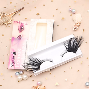 Dorisue halloween Feather Eyelashes witch makeup Cat eyes Black tail Lashes extension wedding Show Halloween Cosplay Wedding false lashes drama theatre model Hand-made Luxury Fashion Fake Lashes