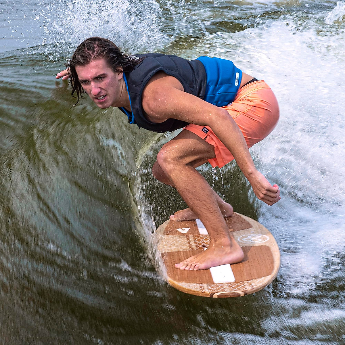 Mens Neoprene Wakesurf Comp Vest - Designed Exclusively for Wake Surfing, but Great for All Other Watersports Activities! (Cobalt, Small)