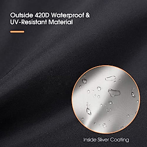 Jungda Outdoor Table Cover,38 Inch Square Patio Table Cover,Waterproof Outside Small Table Cover Furniture Cover - 38 X 38 X 28 Inch