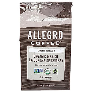 Allegro Coffee, Organic Mexico Light Roast Ground Coffee, 12 oz.