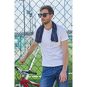 HOPESHIN Gyms Yoga Towels Sweat Fitness Exercise Microfiber Workout Towels Absorbent Gym Towels for Men & Women Sports Towels Soft Fast Drying 3 Pack, 16inchX32inch