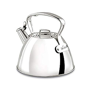 All-Clad Specialty Stainless Steel Tea Kettle 2 Quart Induction Pots and Pans, Cookware