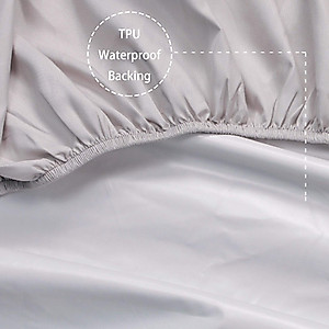 Belsden 3 Pack Soft Waterproof Crib Sheets, Wipeable Machine Washable Crib and Toddler Mattress Pad Cover, Fitted Microfiber Baby Sheets Set, 28’’x 52’’, Light Grey & Dark Grey & Apricot