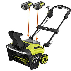 RYOBI RY40860 21 in. 40-Volt Brushless Cordless Electric Snow Blower with Two 5.0 Ah Batteries and Charger Included
