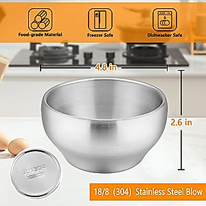 LIANYU Stainless Steel Bowl for Kids, 12oz Kids Toddler Bowls Set of 6, Small Metal Bowls for Child Feeding Dinner Lunch, Soup, Snack, Dishwasher Safe, Matte Finished