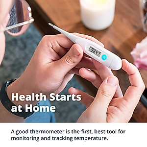 Greater Goods Digital Thermometer – 10-Second Fast Readings for Adults and Kids, Flexible Tip, Fever Alarm, Oral, Rectal, and Underarm Use, FSA/HSA Eligible