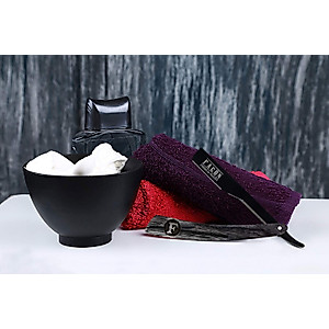 100 BLADES + Facón Professional Wooden Straight Edge Barber Razor - Salon Quality Cut Throat Shavette