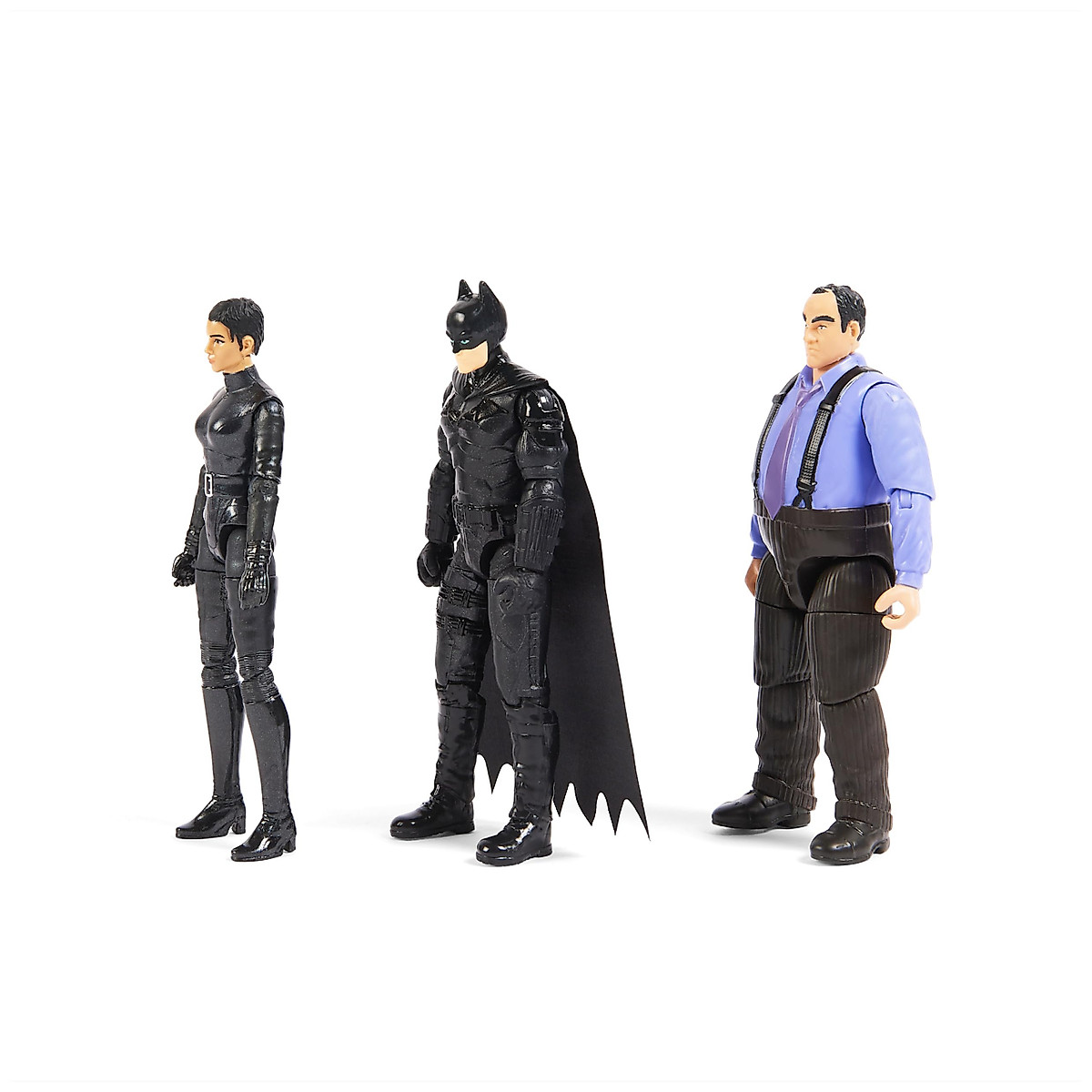 DC Comics, Batman 3-Pack with Exclusive 4” Batman, Selina Kyle, The Penguin Action Figures, 3 Accessories, Batman Movie Kids Toys (Amazon Exclusive)